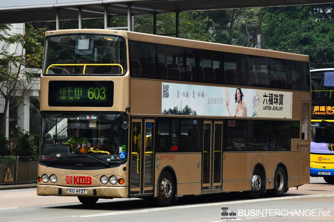 Bus 603 Kowloon Motor Bus Volvo B10TL KU4927 Bus Interchange