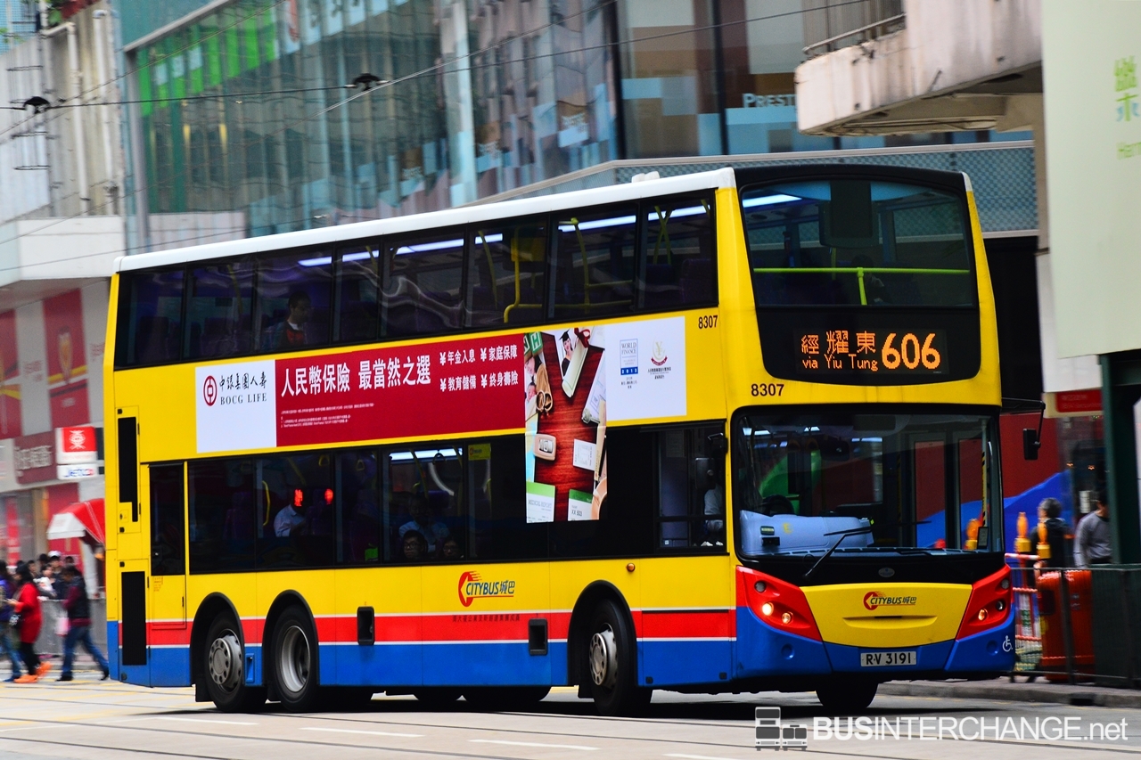 Bus 606 Citybus Alexander Dennis Enviro 500 RV3191 Bus Interchange