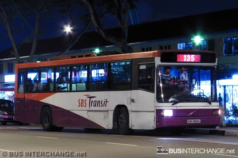 Bus 135 SBS Transit Volvo B10M Mark IV SBS1965K Bus Interchange