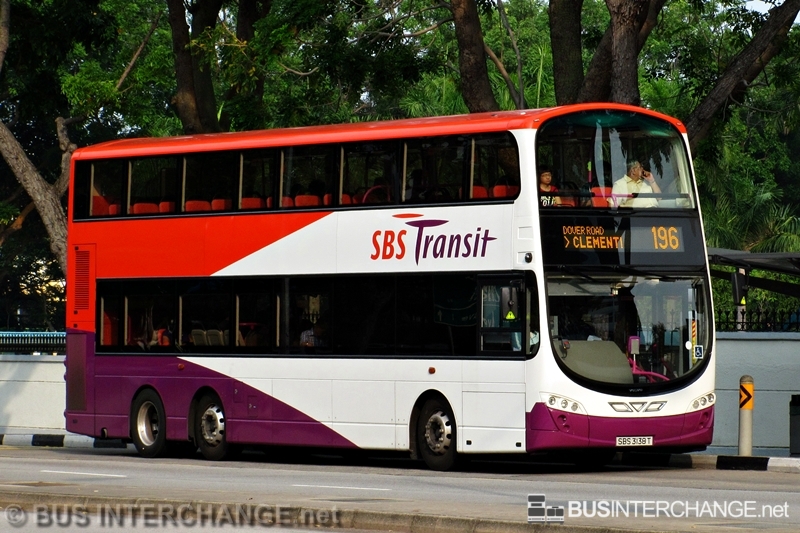 Bus 196 SBS Transit Volvo B9TL SBS3138T Bus Interchange