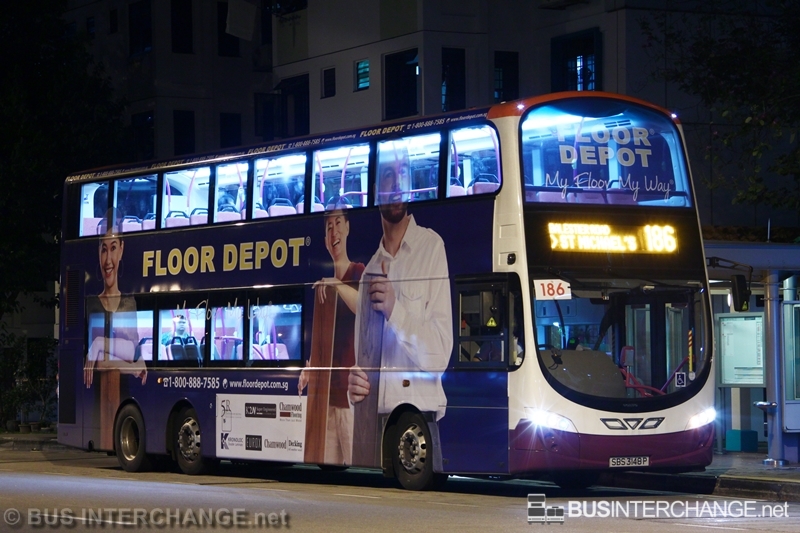 Bus 186 SBS Transit Volvo B9TL SBS3148P Bus Interchange