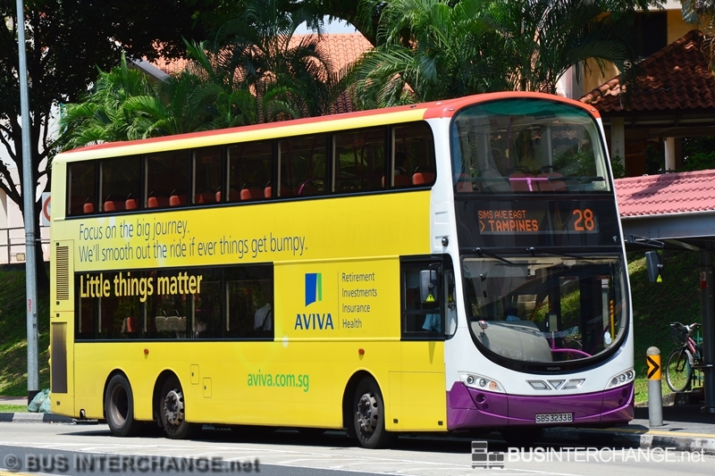 Bus 28 SBS Transit Volvo B9TL SBS3233B Bus Interchange