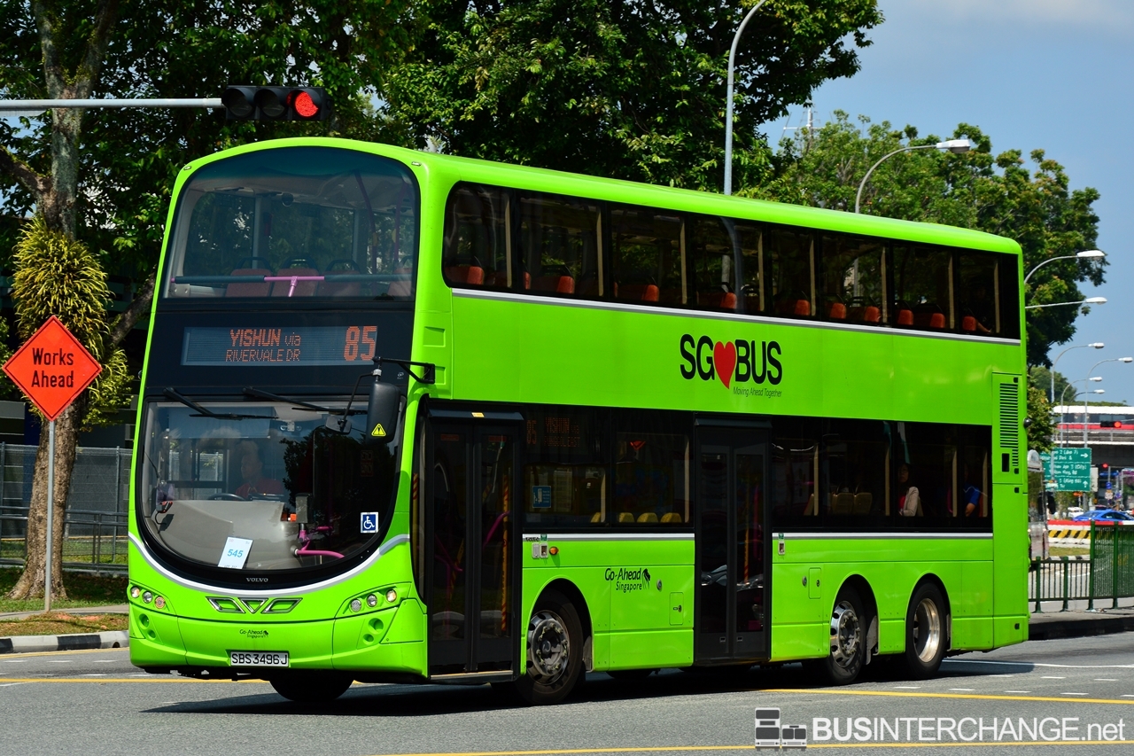 Bus 85 - Go-Ahead Singapore Volvo B9TL (SBS3496J) | Bus Interchange