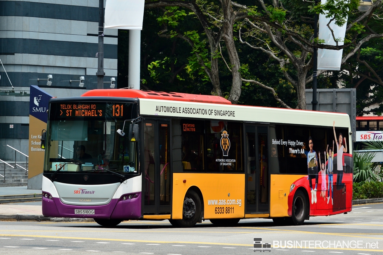 Bus 131 SBS Transit Scania K230UB SBS5180G Bus Interchange