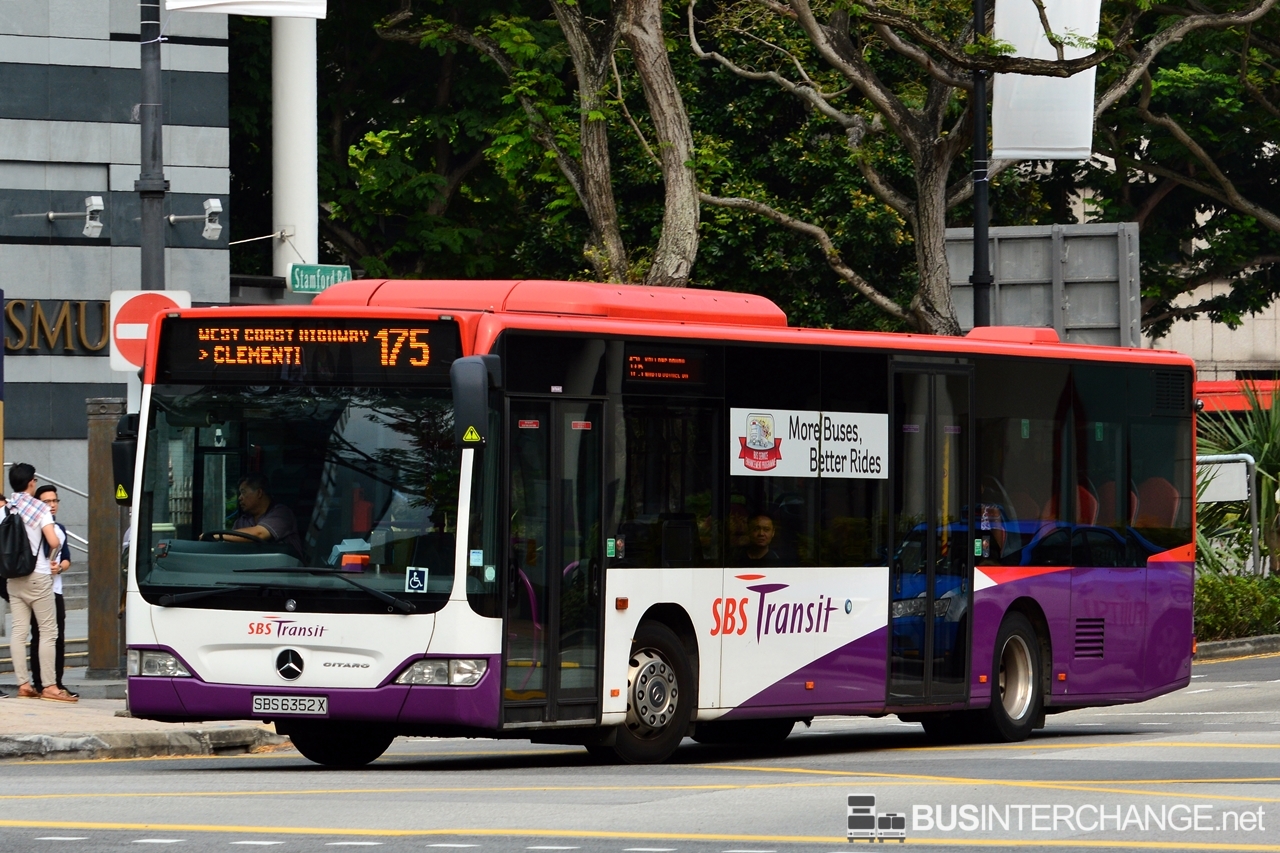 Bus 175 SBS Transit Mercedes Benz Citaro SBS6352X Bus Interchange