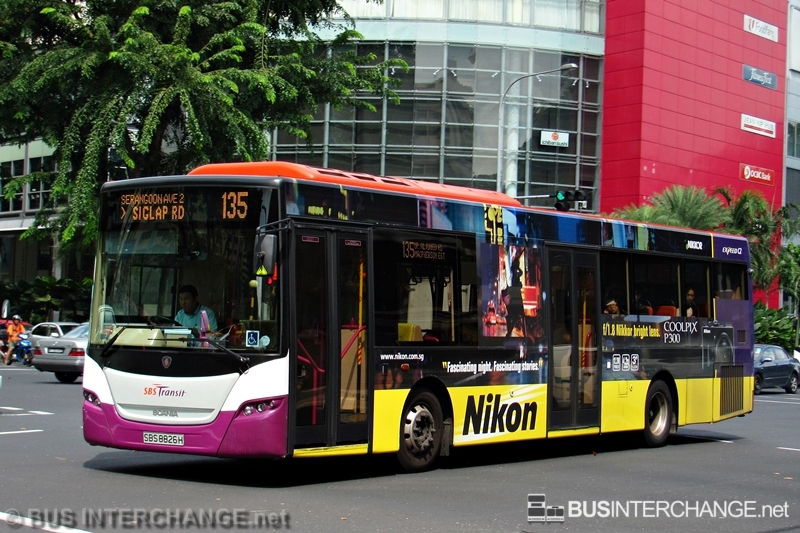 Bus 135 SBS Transit Scania K230UB SBS8826H Bus Interchange