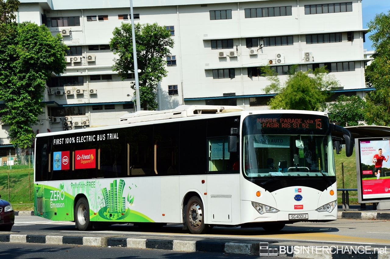 Bus 15 - Go-Ahead Singapore BYD K9 (SG4001J) | Bus Interchange