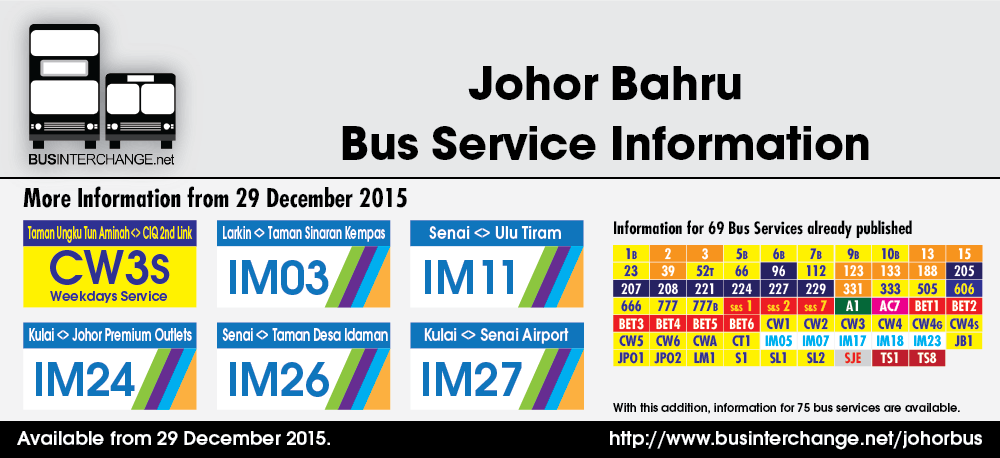 6 More Bus Service Information Available From 29 December 2015 - Bus ...