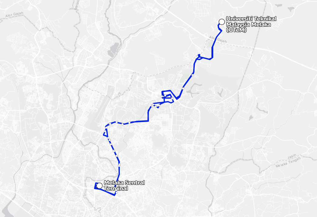 BAS.MY Melaka M10A: Melaka Sentral - UTEM | Bus Service Information ...