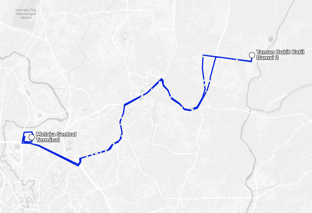 BAS.MY Melaka M11: Melaka Sentral - Bukit Katil | Bus Service ...