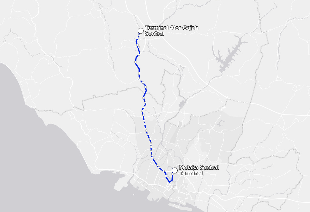 BAS.MY Melaka M20X: Alor Gajah - Melaka Sentral | Bus Service ...