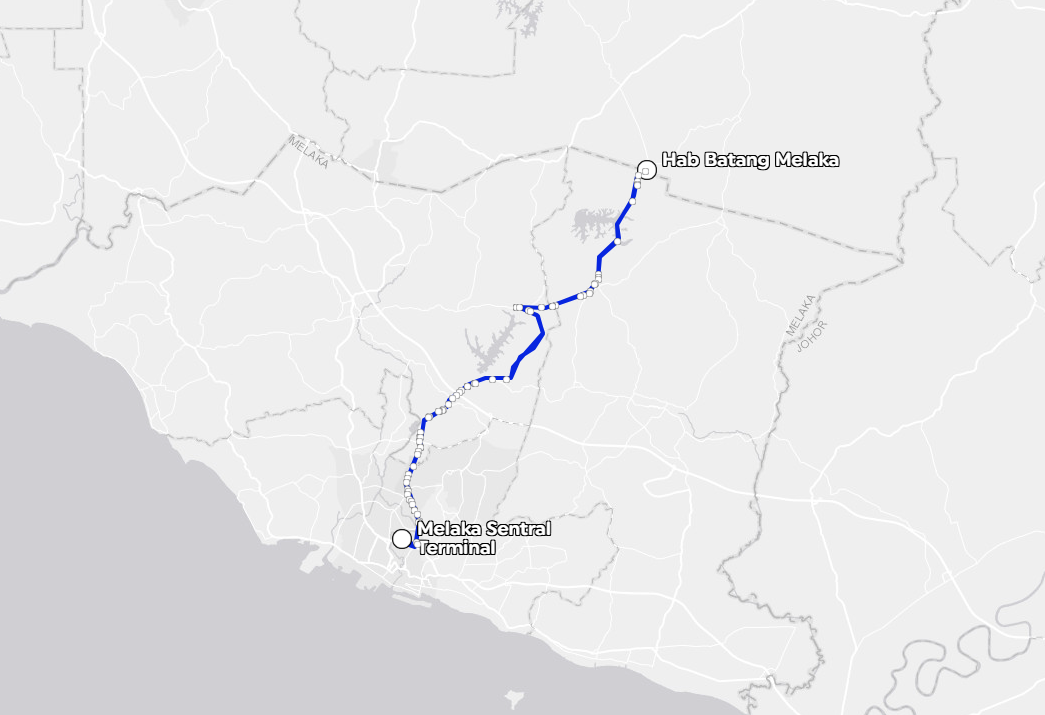 BAS.MY Melaka M30: Melaka Sentral - Batang Melaka | Bus Service ...
